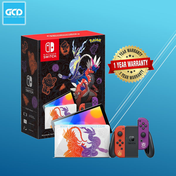 Nintendo Switch OLED Pokemon Scarlet and Violet Edition (1 Year ...